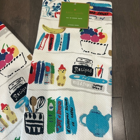 kate spade | Kitchen | Kate Spade All In Good Taste Kitchen Towel Nwt ...